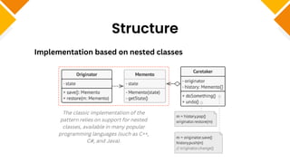 Momento Design Pattern- A brief Understanding | PPTX