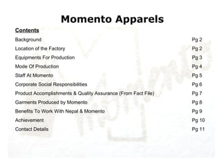Momento Company Profile Linkin | PPT