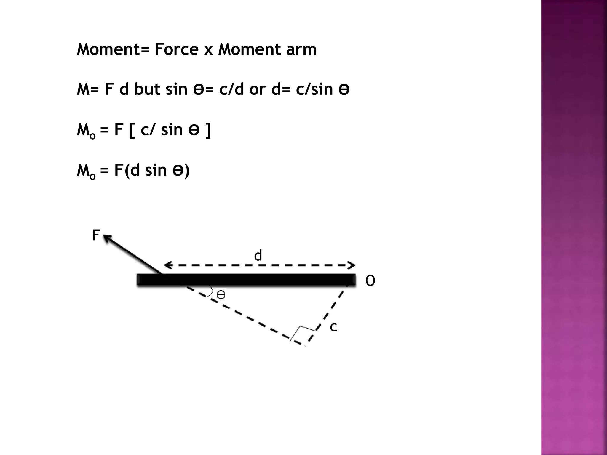 Moment of force | PPTX