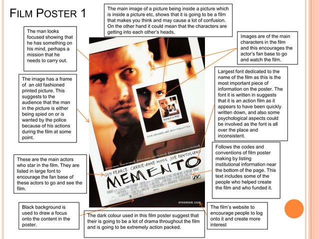 Momento film posters | PPT