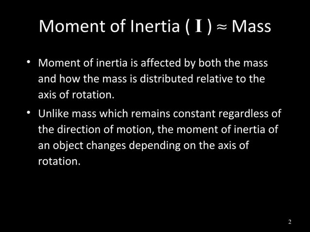 Moment of inertia | PPT | Physics | Science