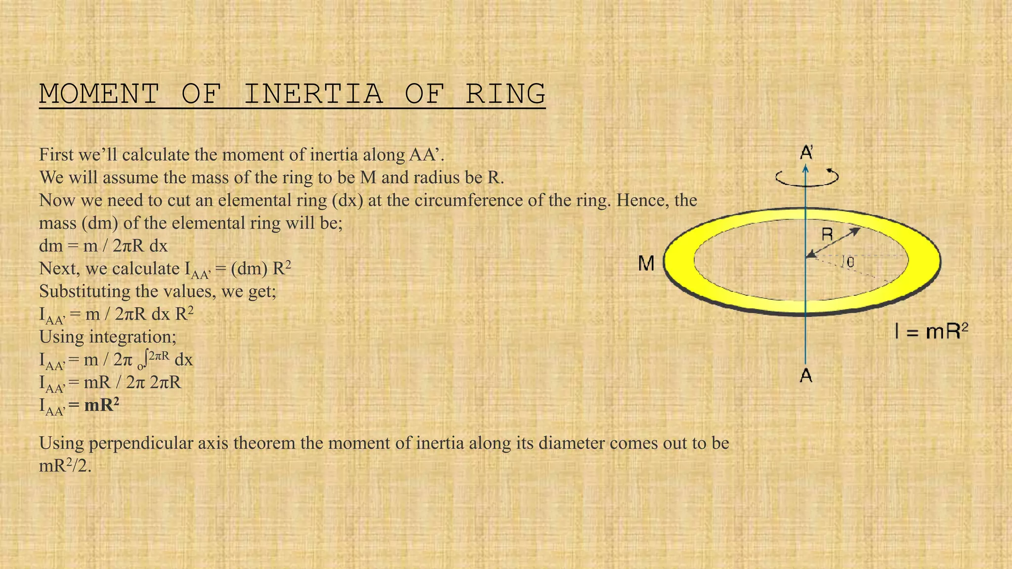 Moment of inertia of plane figures | PPT