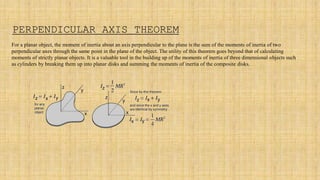 Moment of inertia of plane figures | PPTX