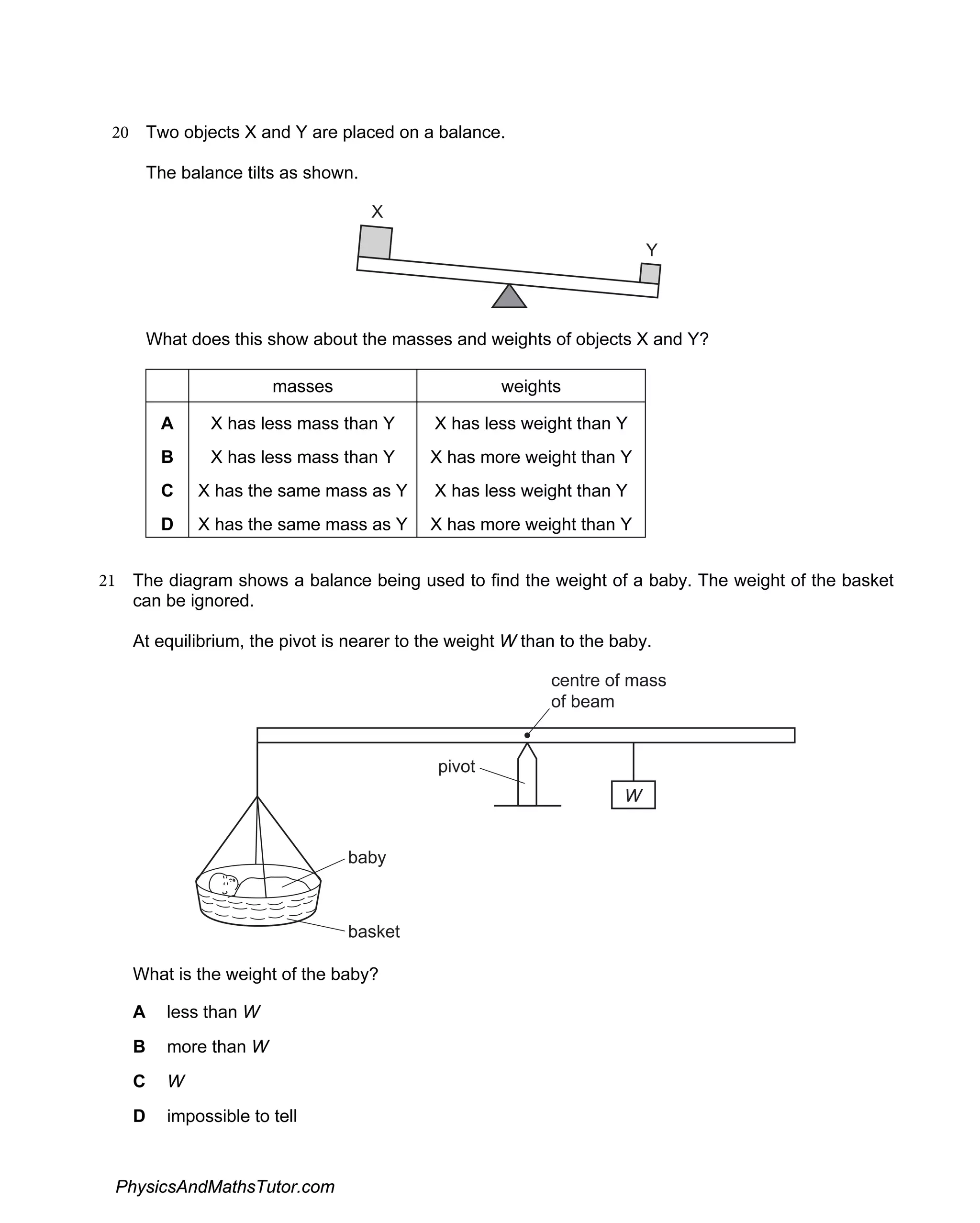 Moments & Centre of Mass (Multiple Choice) QP.pdf