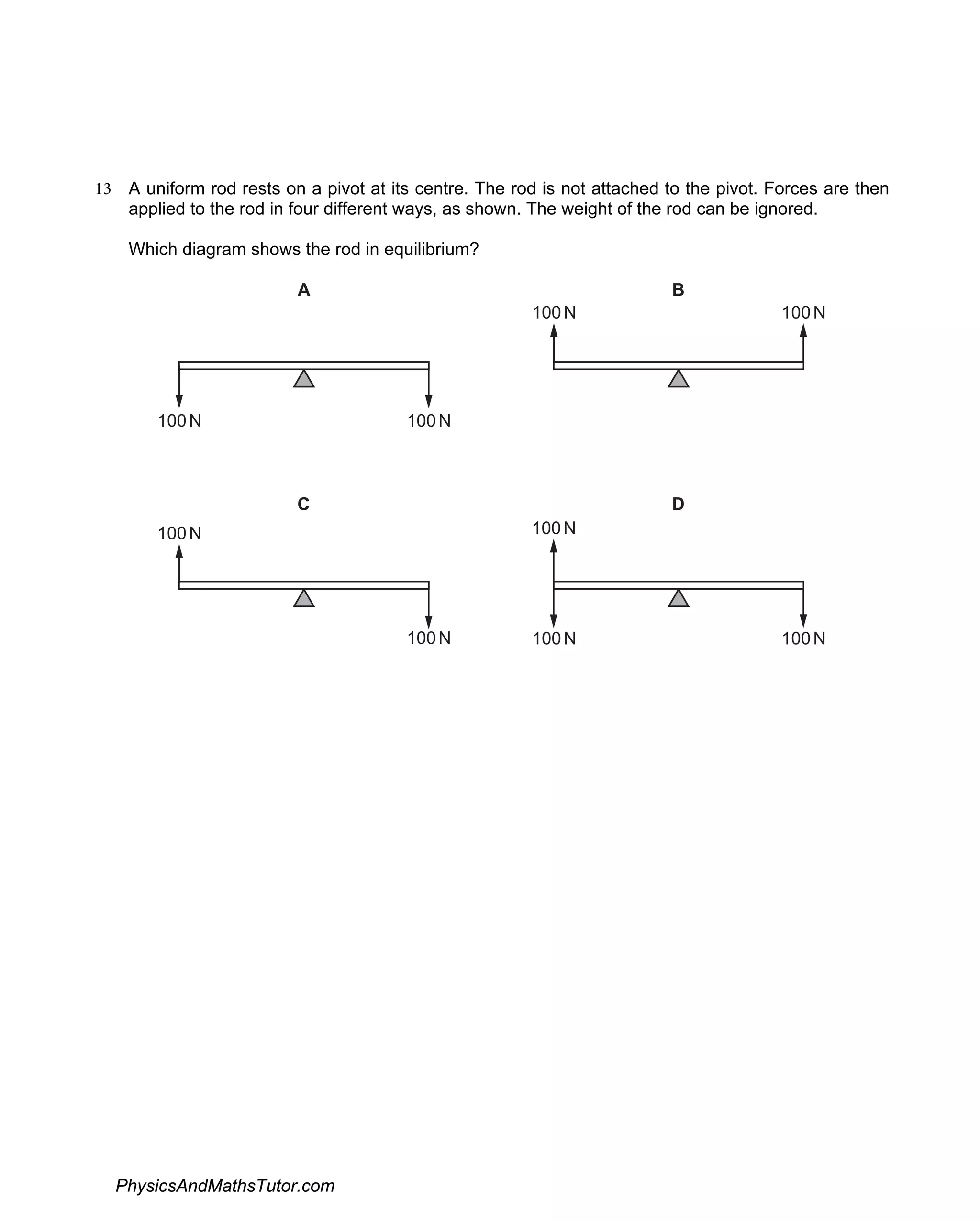 Moments & Centre of Mass (Multiple Choice) QP.pdf