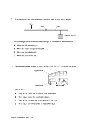 Moments & Centre of Mass (Multiple Choice) QP.pdf