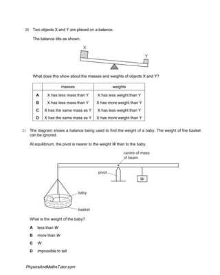 Moments & Centre of Mass (Multiple Choice) QP.pdf