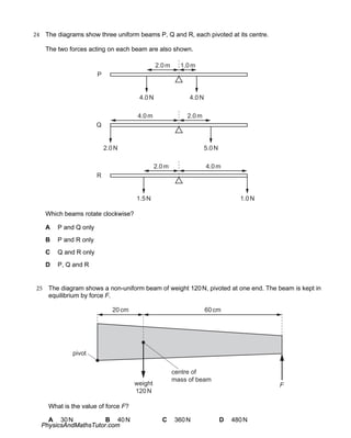 Moments & Centre of Mass (Multiple Choice) QP.pdf