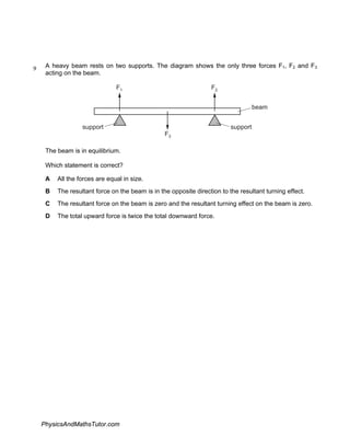Moments & Centre of Mass (Multiple Choice) QP.pdf