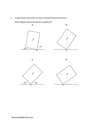 Moments & Centre of Mass (Multiple Choice) QP.pdf