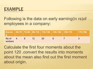 Moments in statistics | PPTX