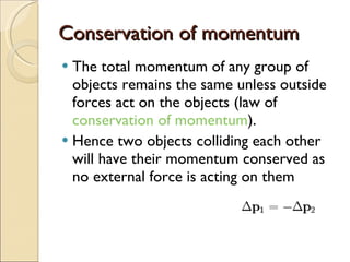Conservation of Momentum | PPT