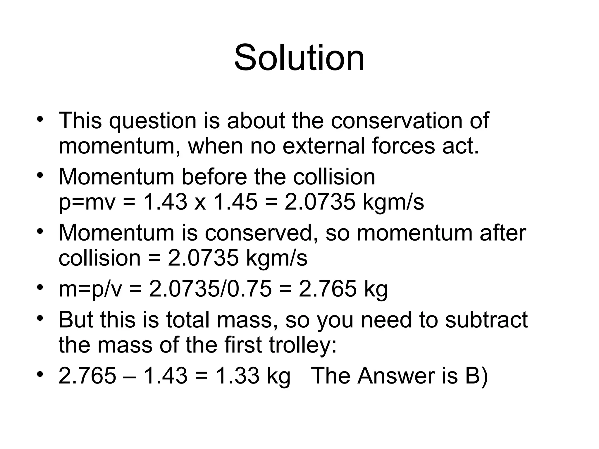 Momentum Problem | PPT
