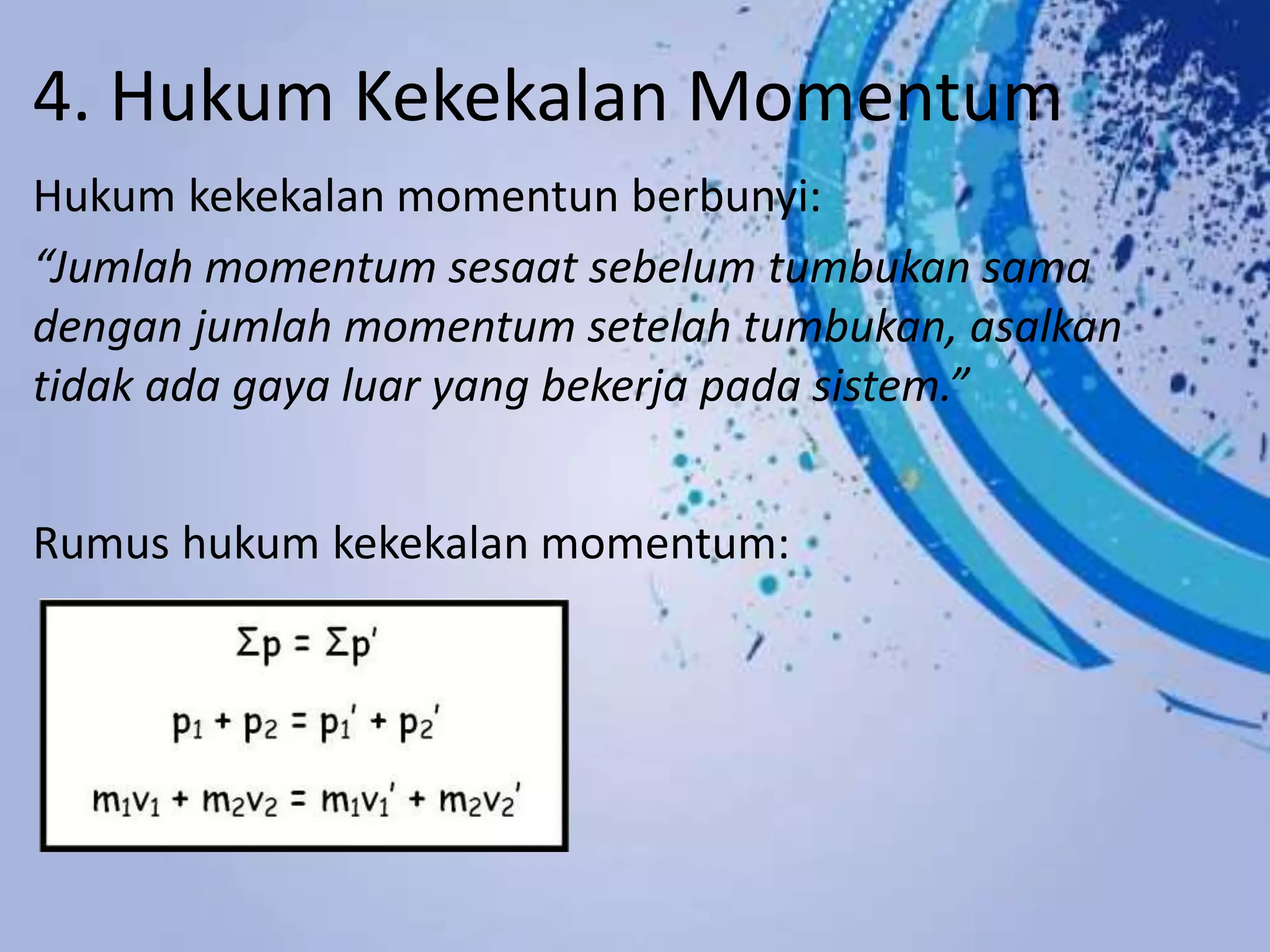Momentum dan impuls | PPTX
