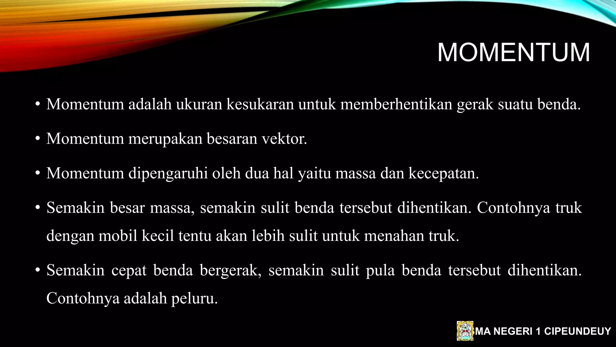 Momentum dan impuls | PPTX