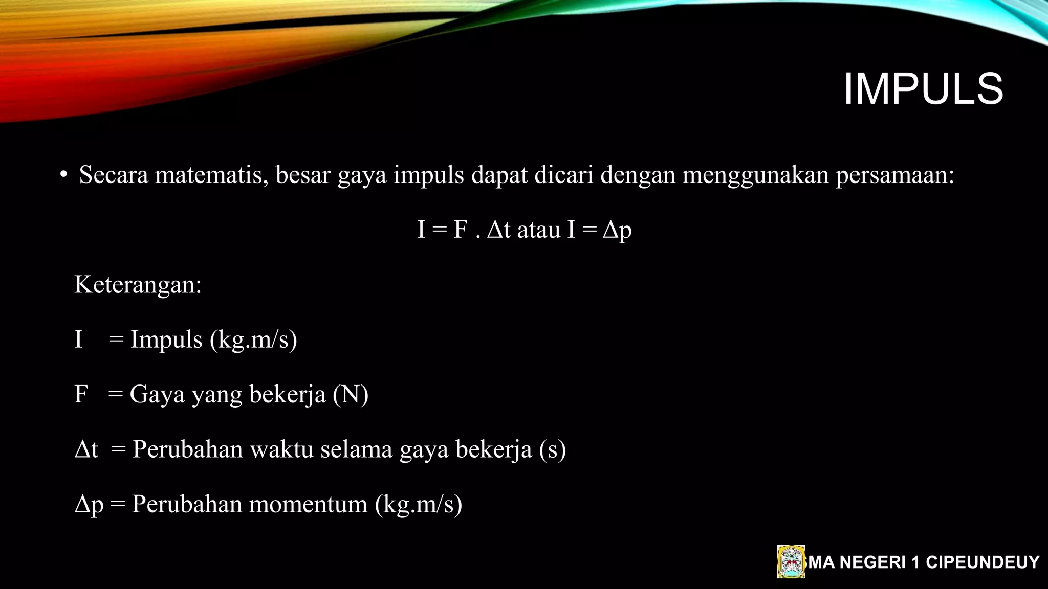 Momentum dan impuls | PPTX
