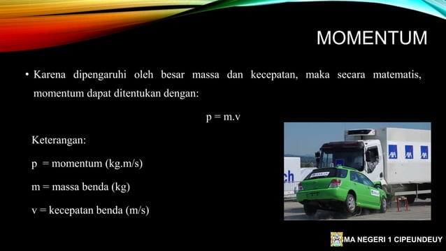 Momentum dan impuls | PPTX
