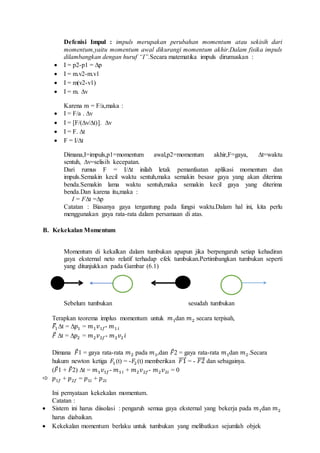 Momentum dan impuls | PDF