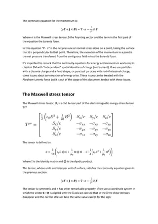 Momentum flux in the electromagnetic field | PDF