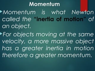 Momentum in Grade 9 Physics | PPT