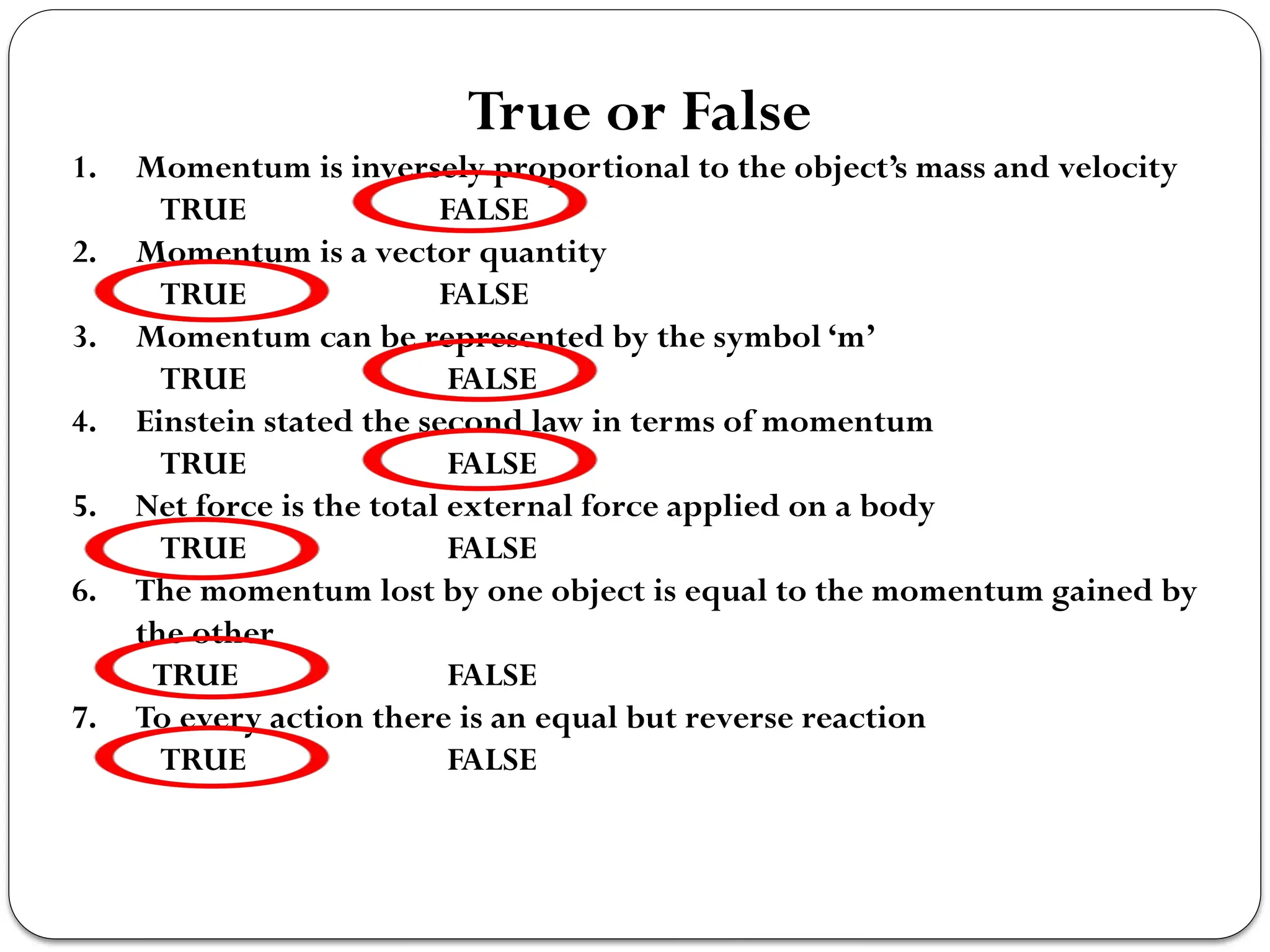 Momentum science physics presentation reporting | PPTX
