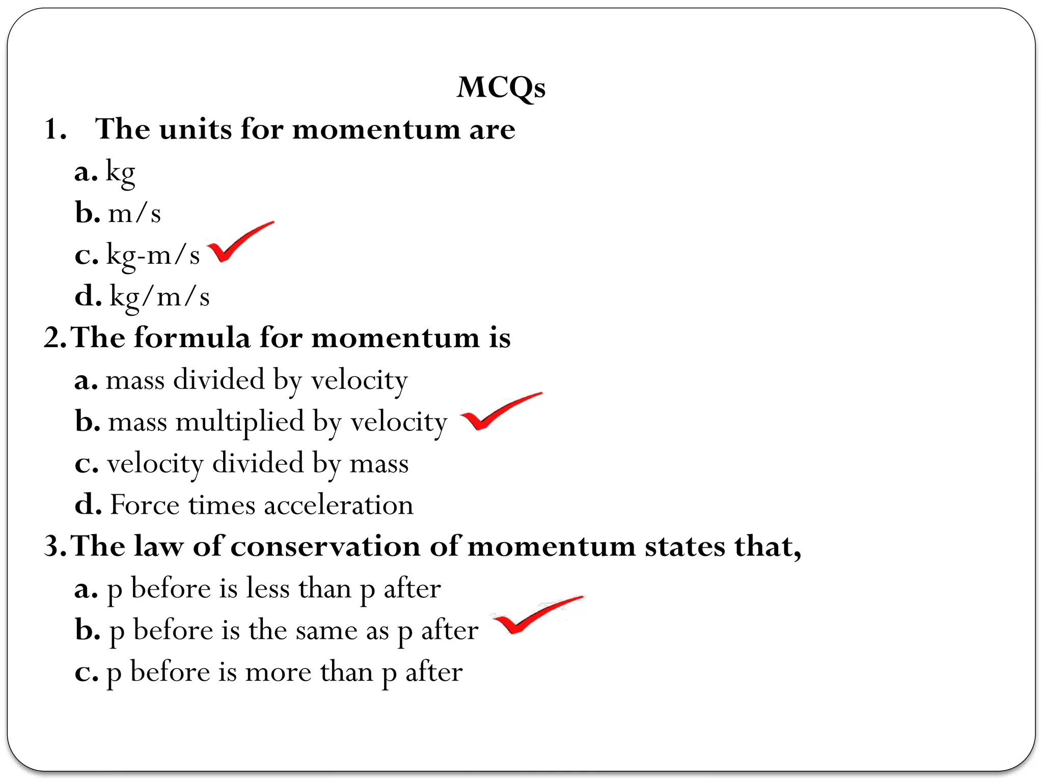 Momentum science physics presentation reporting | PPTX
