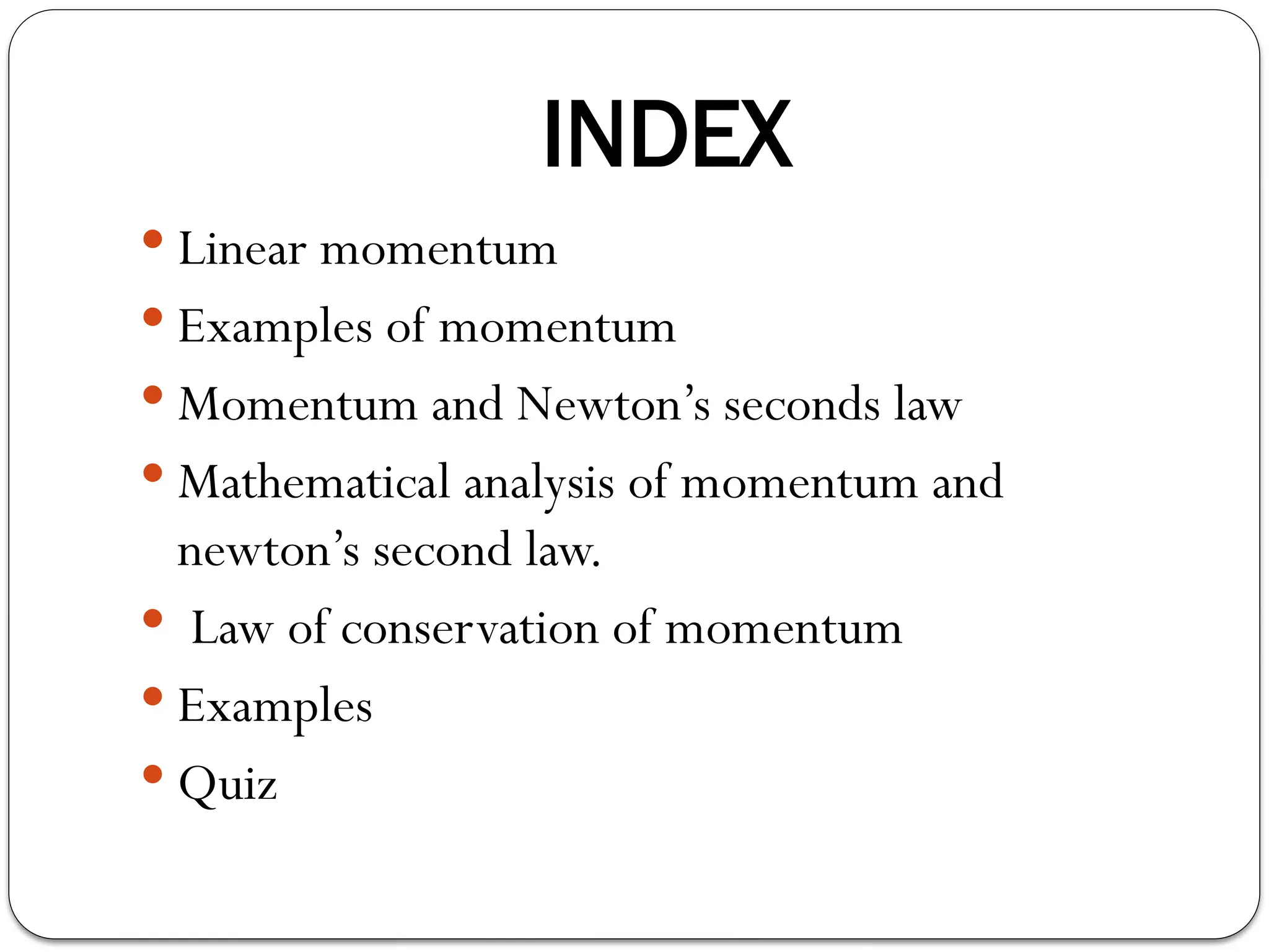 Momentum science physics presentation reporting | PPTX
