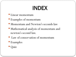 Momentum science physics presentation reporting | PPTX