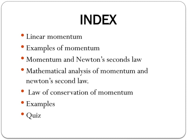 Momentum science physics presentation reporting | PPT