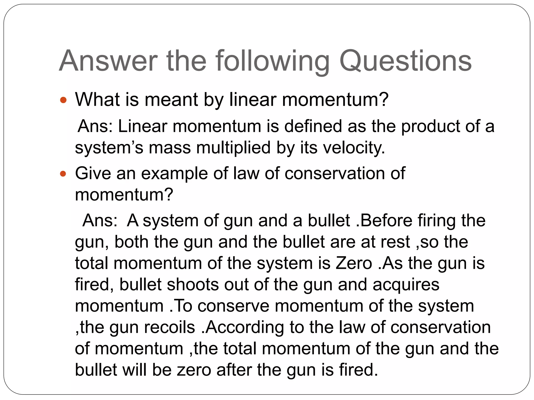 Momentum ppt physics grade 11 | PPTX