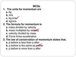 Momentum ppt physics grade 11 | PPTX