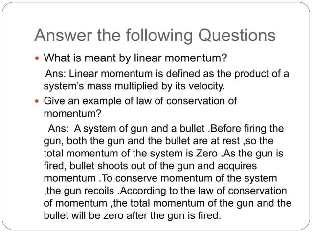 Momentum ppt physics grade 11 | PPTX | Physics | Science