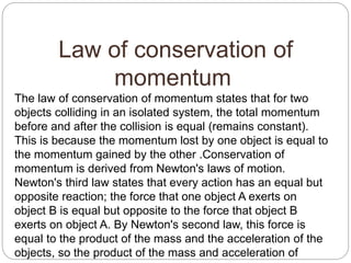 Momentum ppt physics grade 11 | PPTX