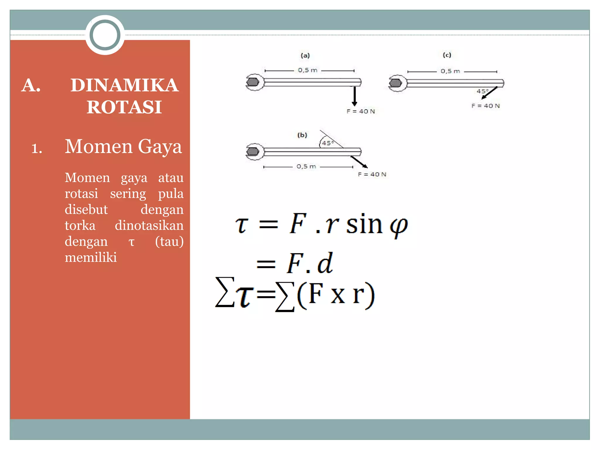 Momentum sudut dan rotasi benda tegar | PPT