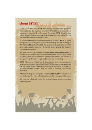 MTSE - Momentum Talent Search Exam | PDF