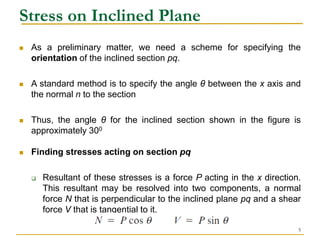 Mechanic of materials lecture 8, stresses t inclined surfaces | PDF