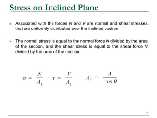 Mechanic of materials lecture 8, stresses t inclined surfaces | PDF