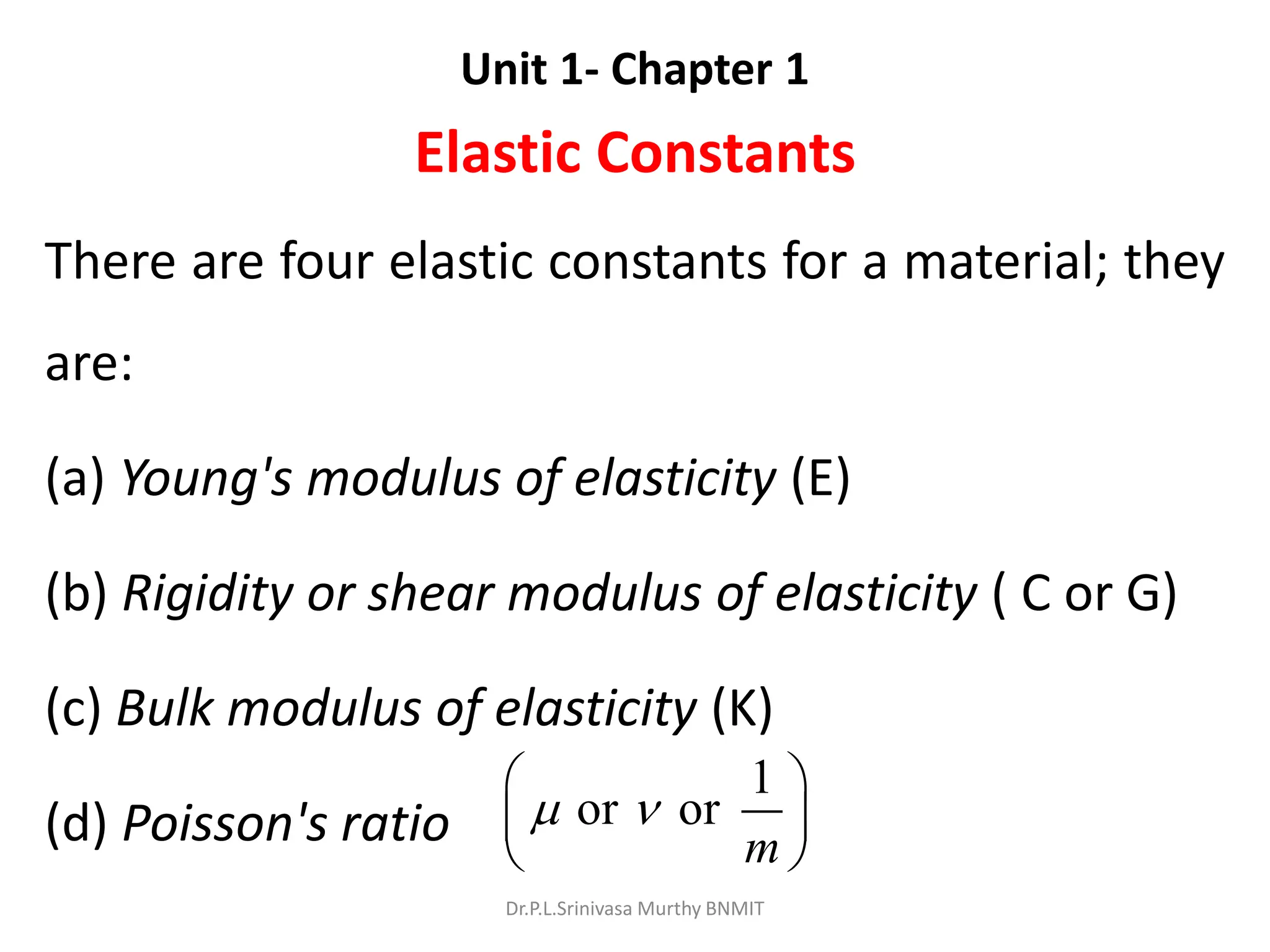 mechanics of materials presentation - vtu | PPT