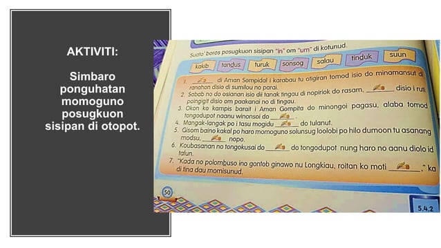 Momogonop panandatan momoguno boros posugkuon sisipan | PPTX