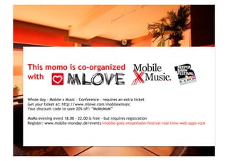 Mobile Monday goes Reeperbahn Festival | PDF | Business | Business and ...