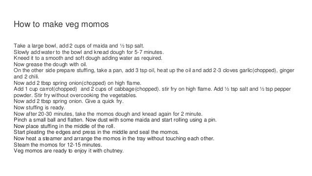 How to cook momos | PDF