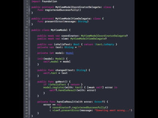 "iOS: MVVMC" - Aleksandr Nikolajev from Mooncascade | PPT