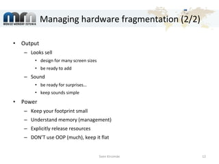 Designing Content For Phones / Fragmentation in the mobile world | PPT ...