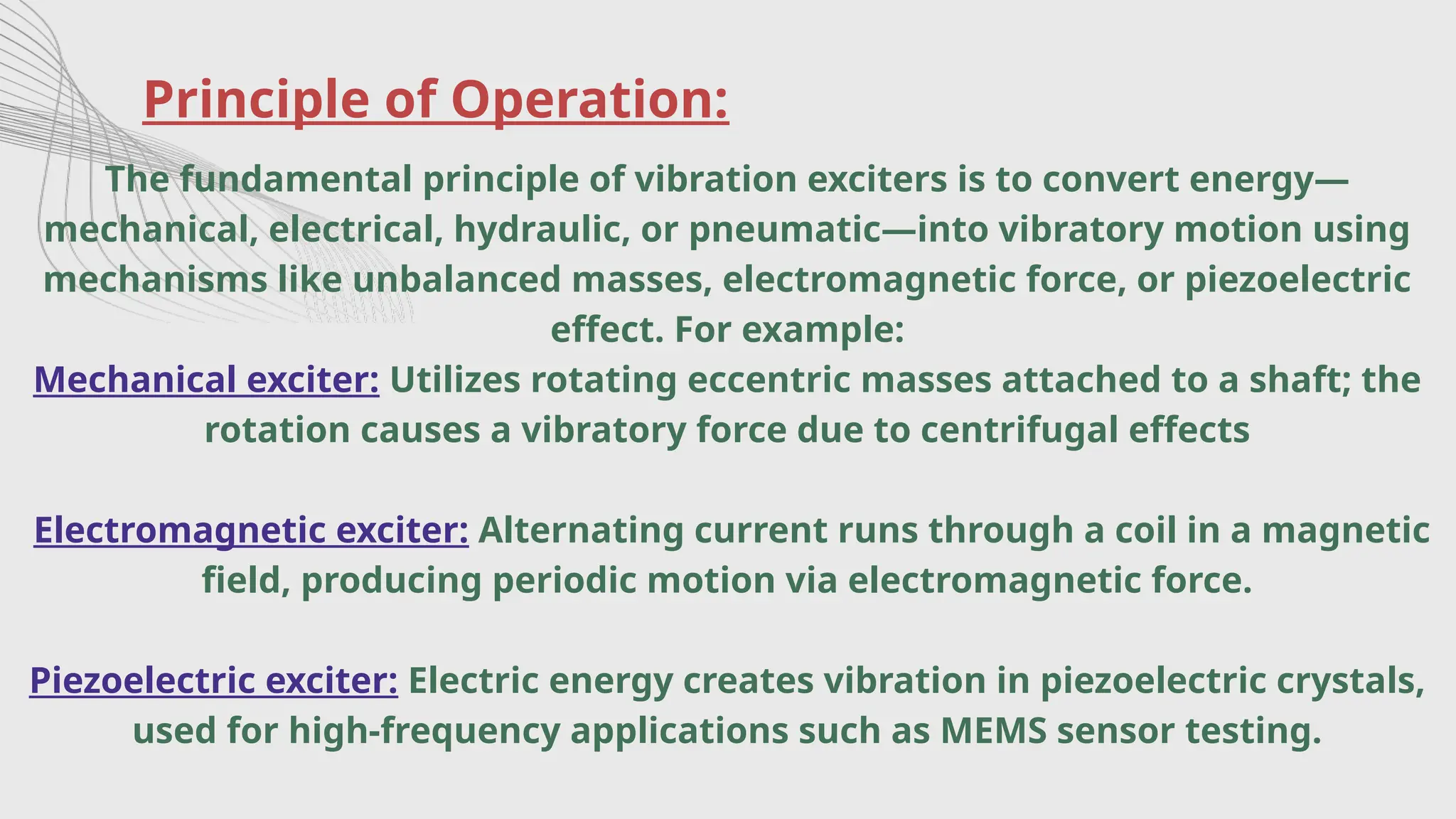 VIBRATION EXCITER PPT Mechanics of machine .pptx