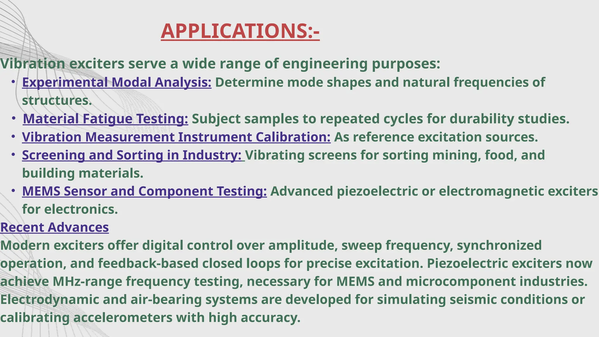 VIBRATION EXCITER PPT Mechanics of machine .pptx