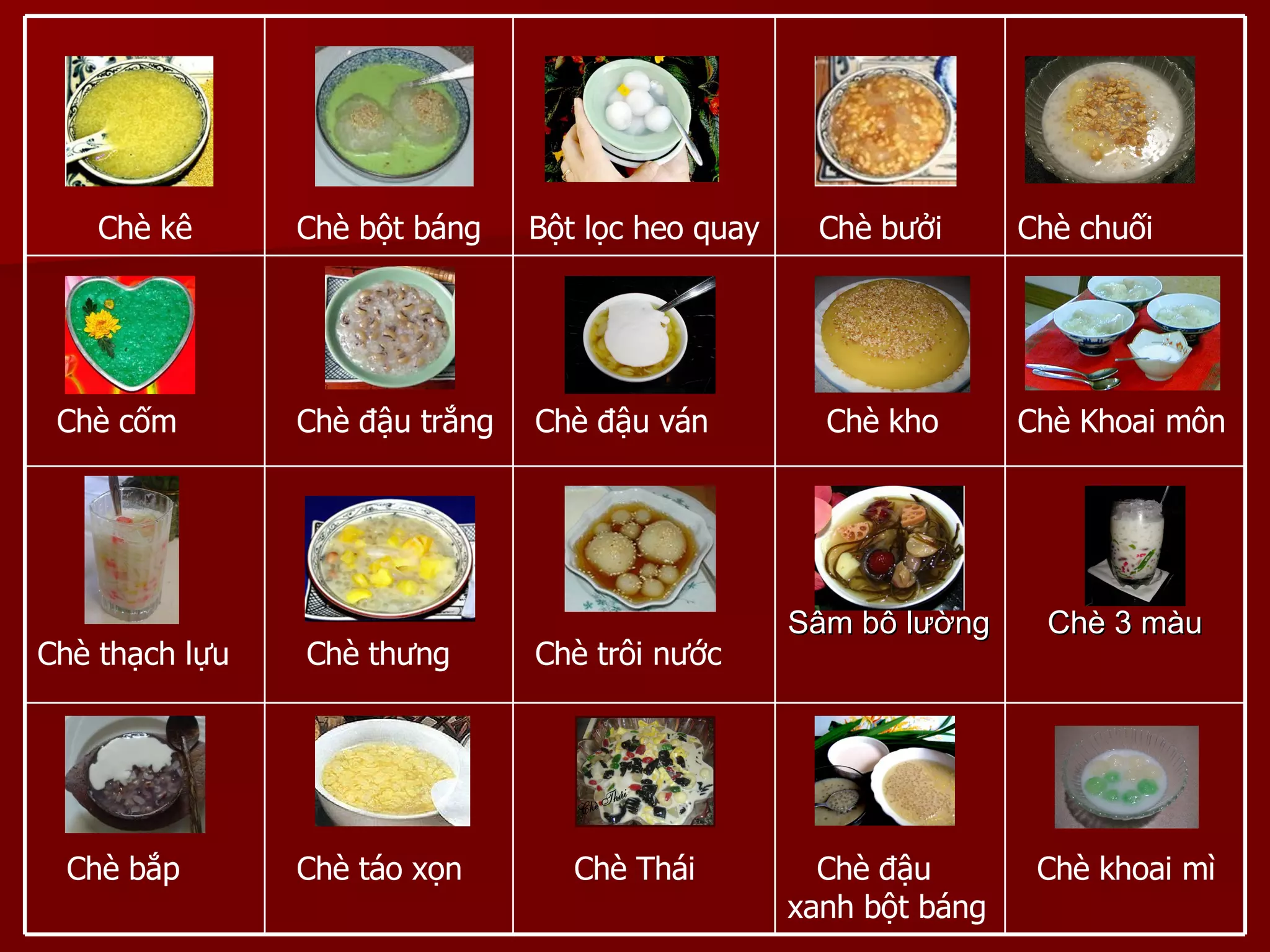 Cac loai che hap dan | PPT