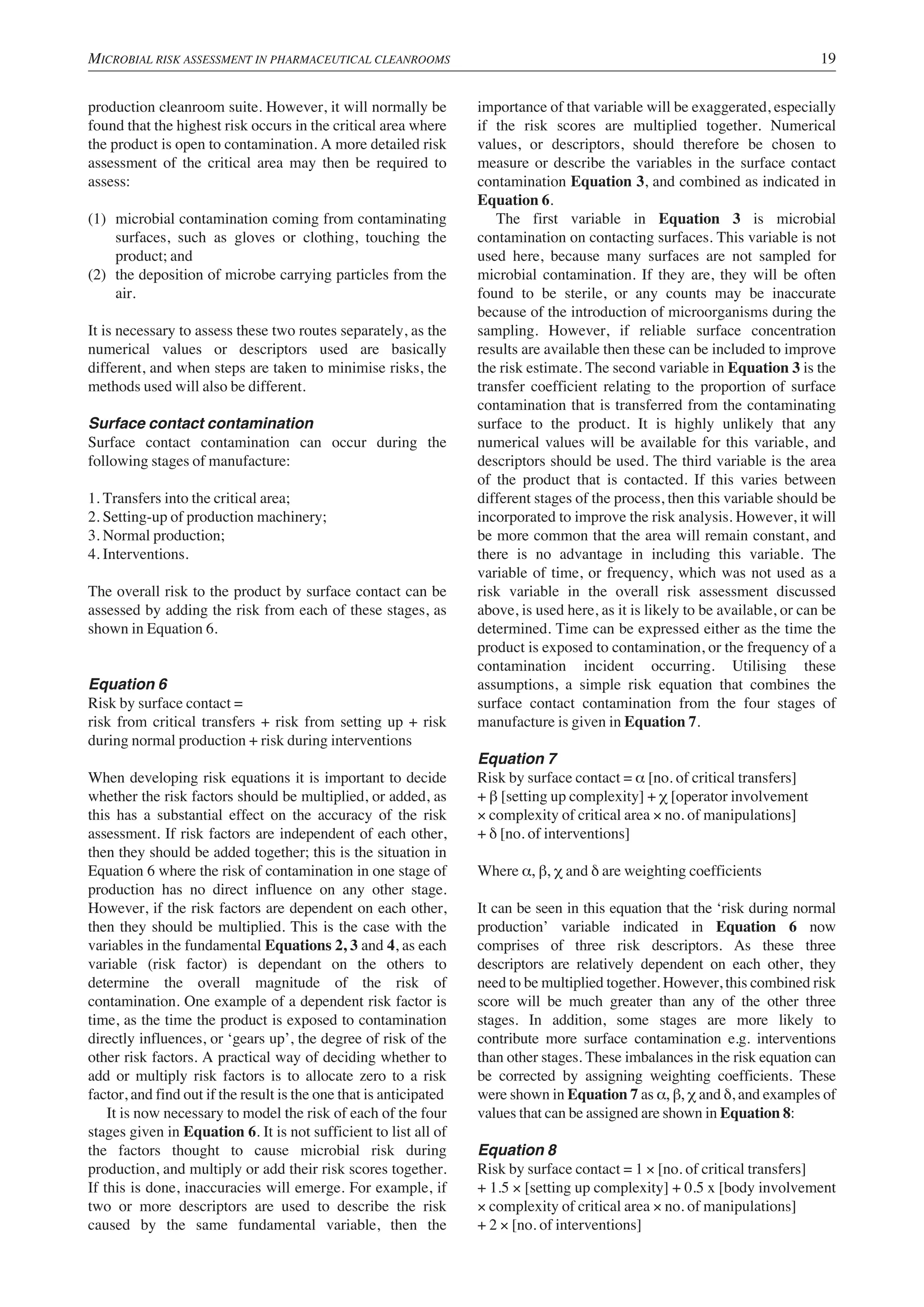 microbial risk assesment in pharmaceutical cleanrooms | PDF