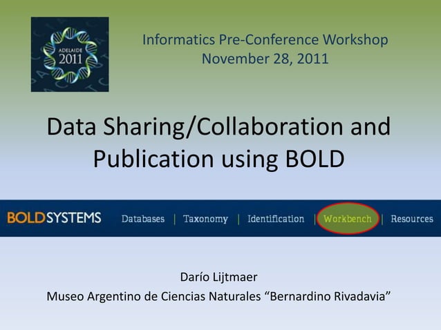 Dr. Dario Lijtmaer - Data Sharing/Collaboration and Publication using ...