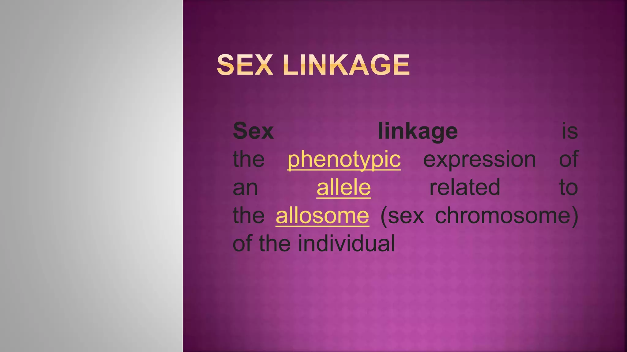 sex linkage in humans | PPTX