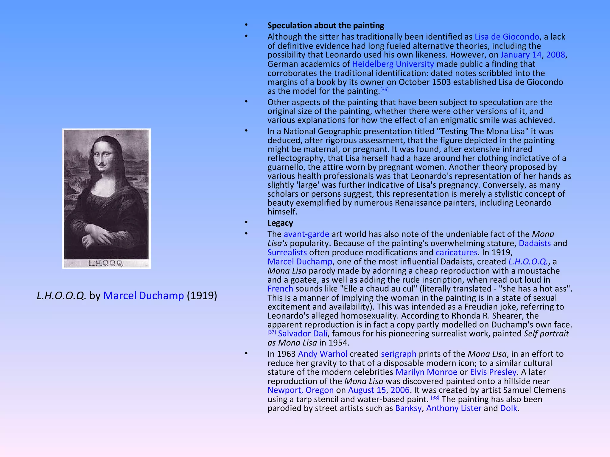 Mona Lisa by Harumi | PPT